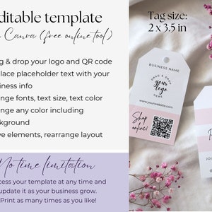 Price Tag Template With Logo & Qr Code, Small Business Pricing Label ...