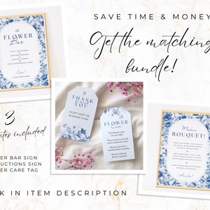 Flower Care Tag Template for Bloom Bar or Florist Business, Editable ...