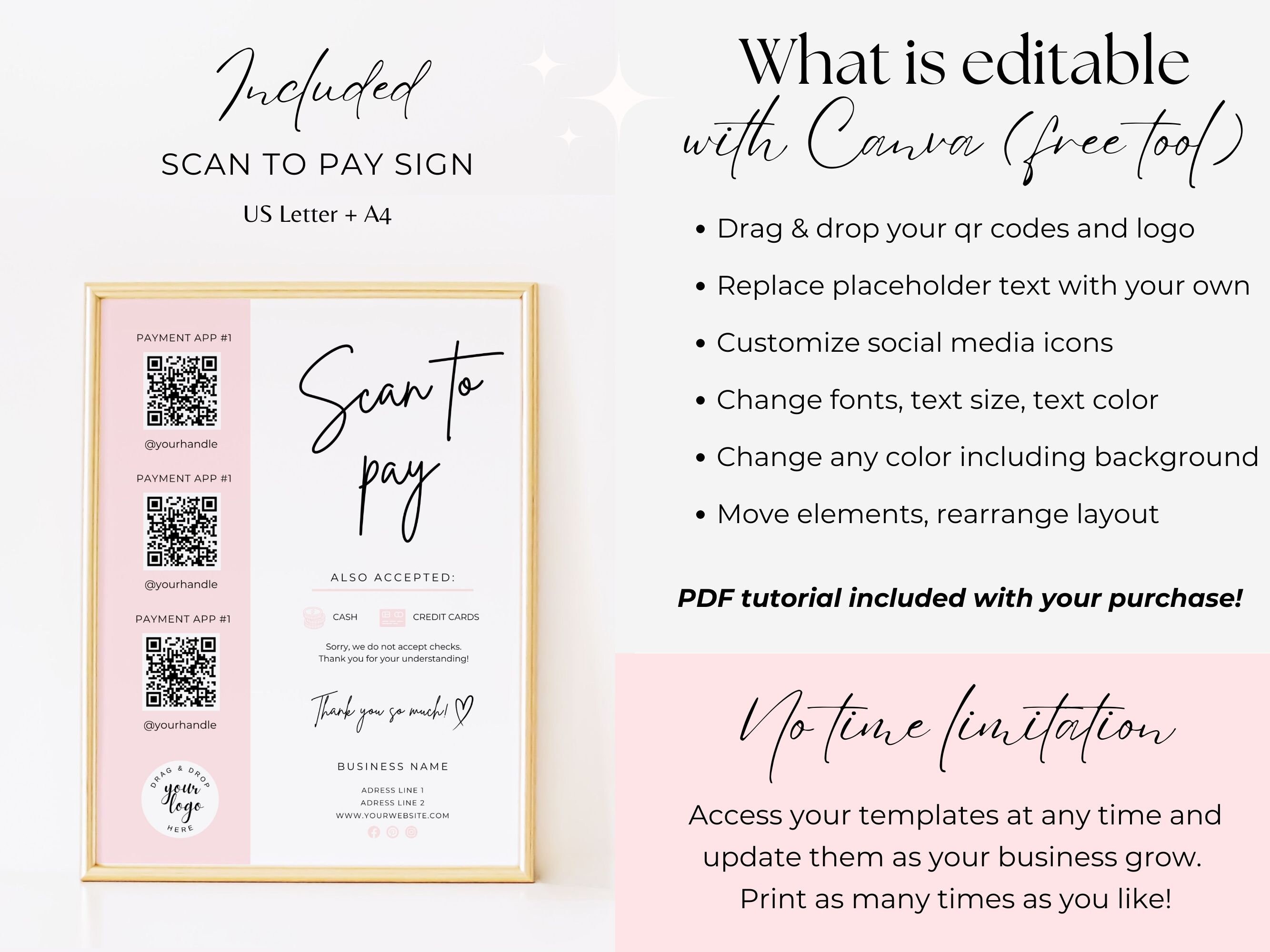 Craft Fair Bundle, 8 Editable Templates signs, Cards, Tags for Small ...