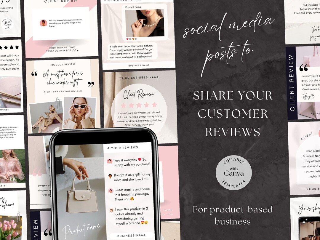 Social Media Review Posts for Product Based Business Promotion, Share ...