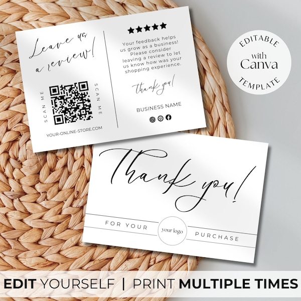 Leave a Review Card - Etsy