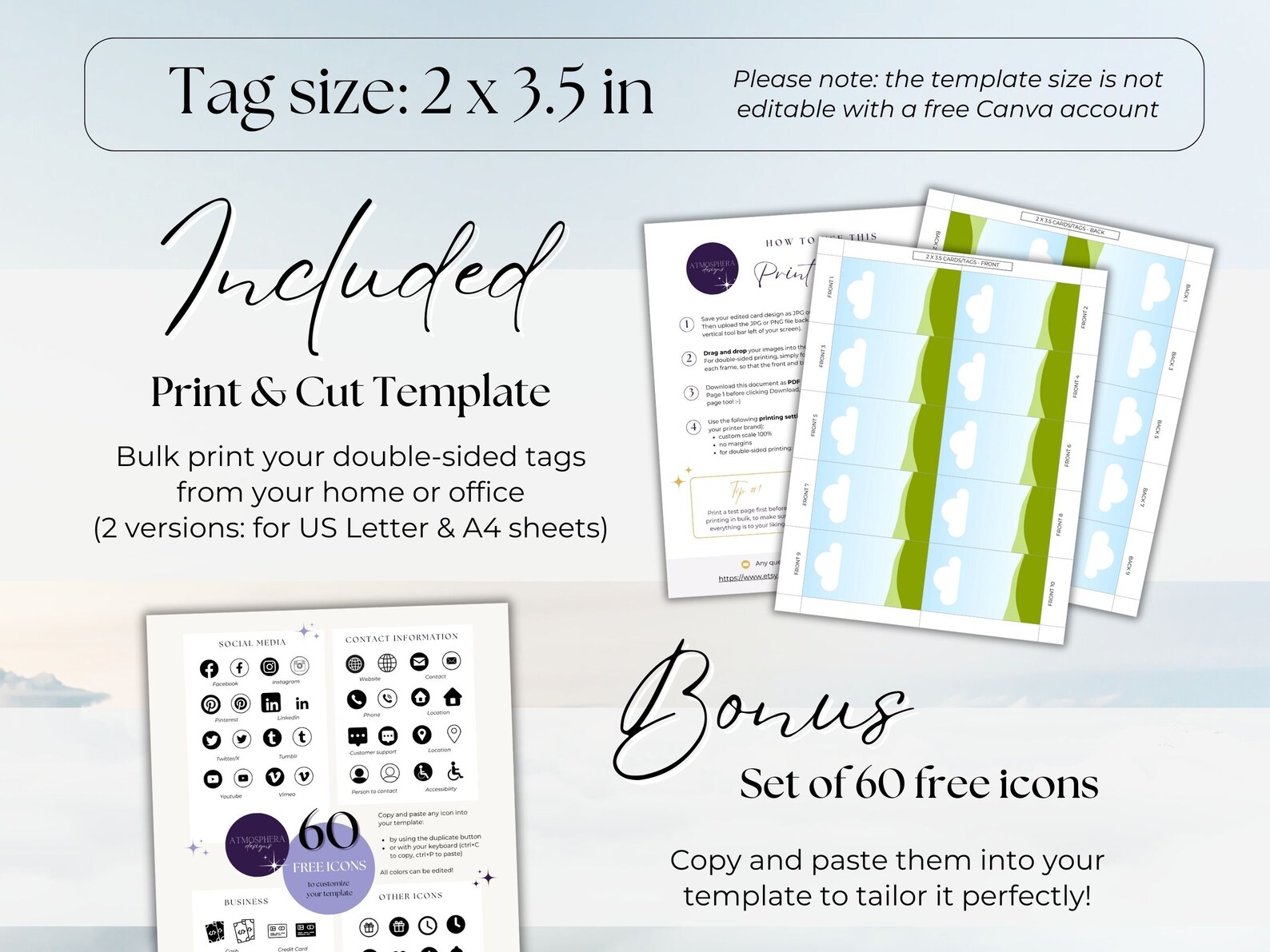 Price Tag Template With Logo & Qr Code, Small Business Pricing Label ...