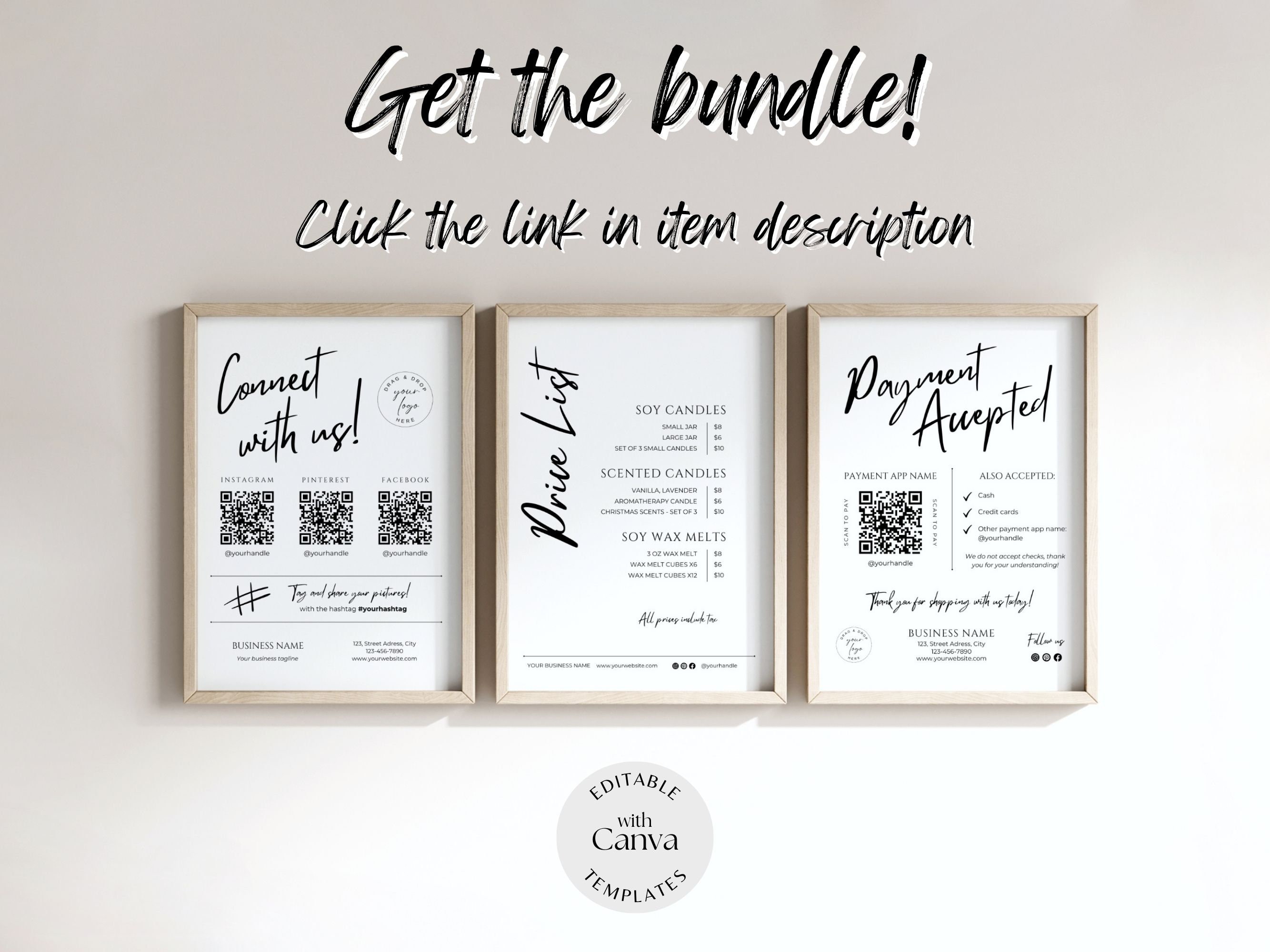 Modern Business Payment Template With QR Codes, Scan to Pay Sign to ...