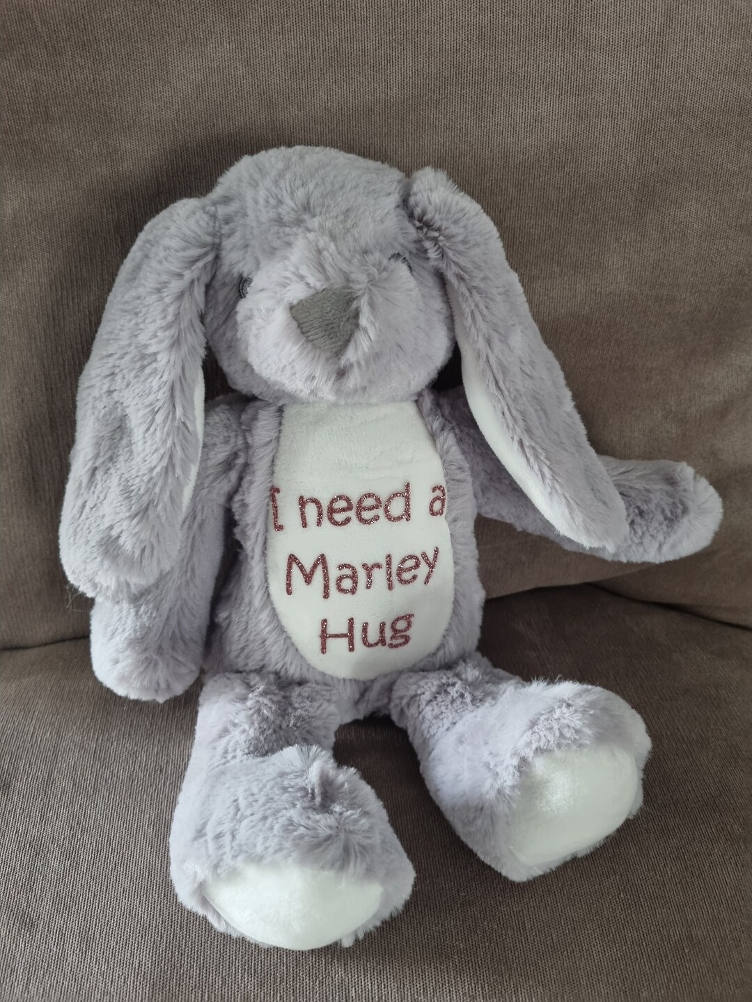 Cuddly Bunny Soft Toy, Personalised "i Need a Hug" - Etsy
