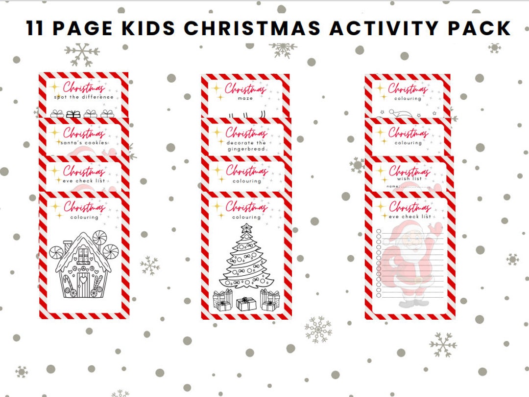 Printable Christmas Activities, Christmas Activity Bundle, Kid's ...