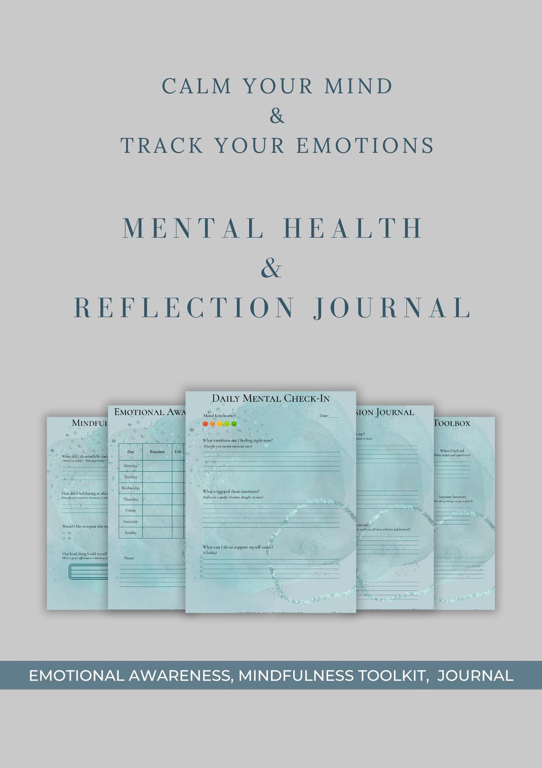 Printable Mental Health & Reflection Journal – A4 PDF, Emotional ...