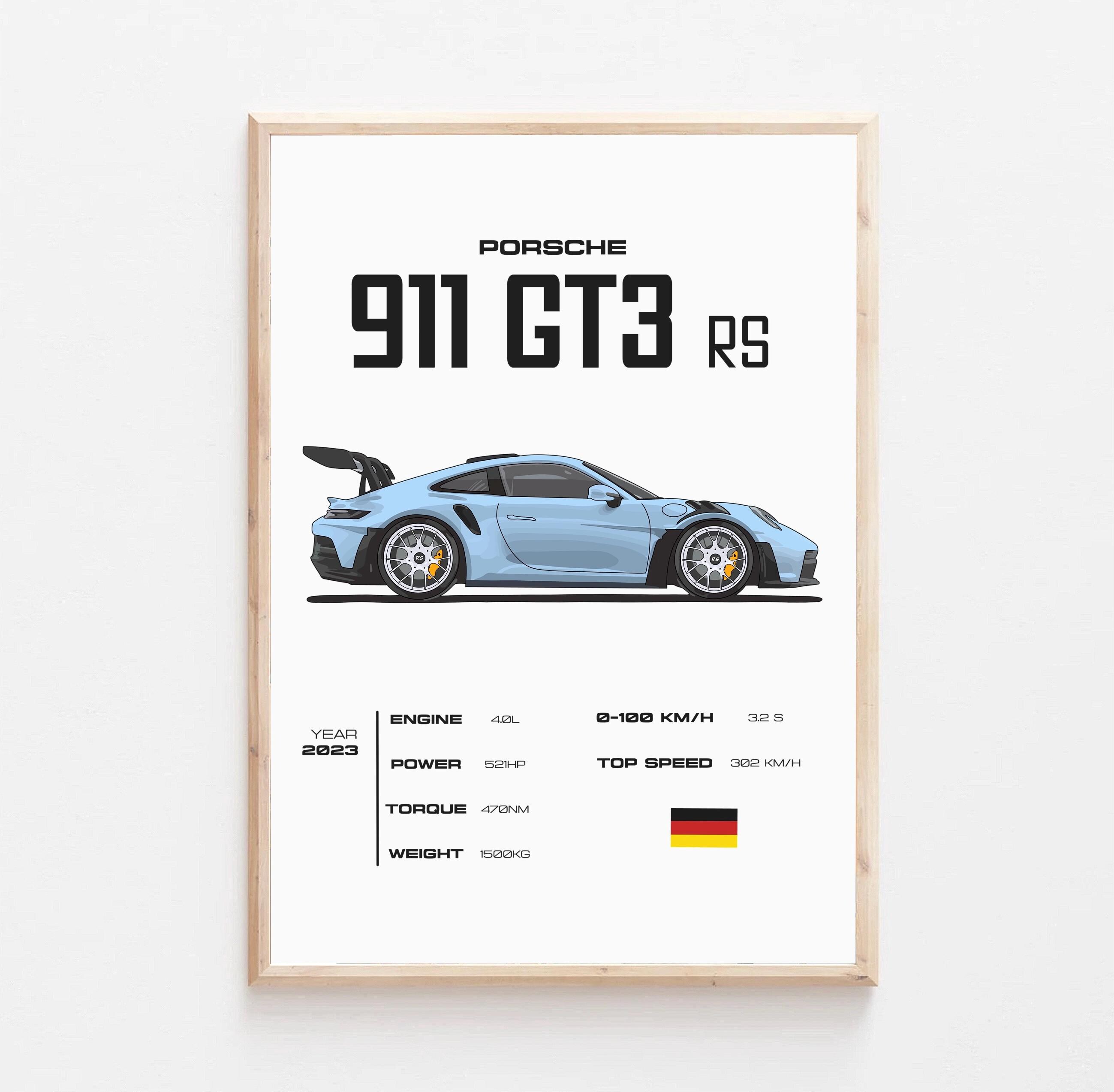 Porsche 911 GT3 RS 2023, Porsche Poster, 911, Car Poster, Super Car ...