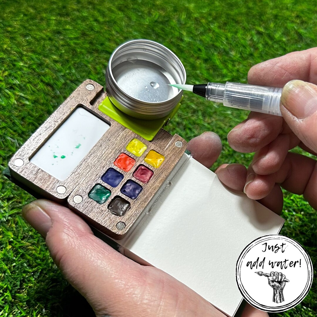 Urban Sketching Kit Mini 8-colour Wooden Palette and Tiny - Etsy UK