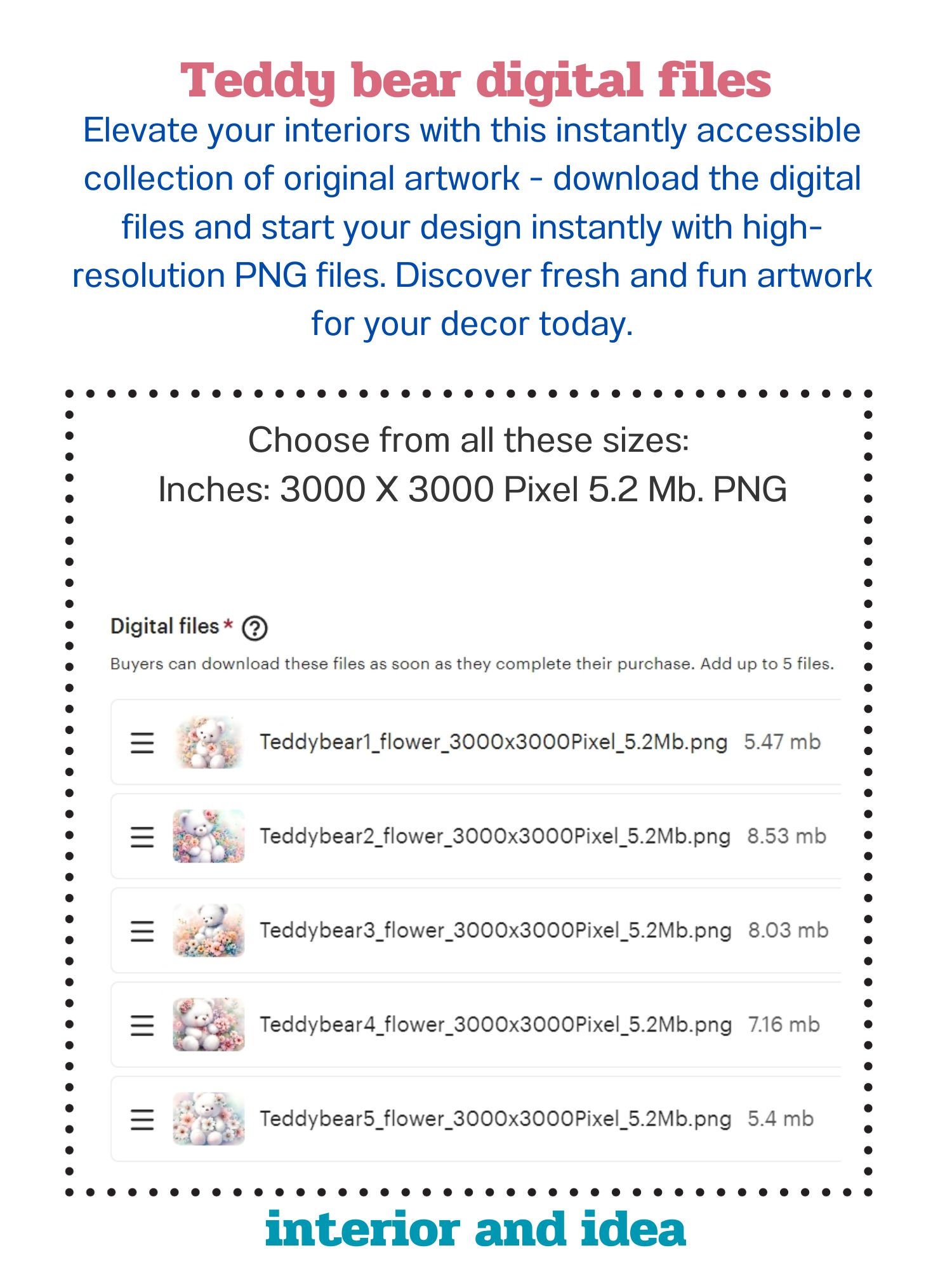 Teddy Bear Colorfull Digital Files, Water Color Art, Picture or ...