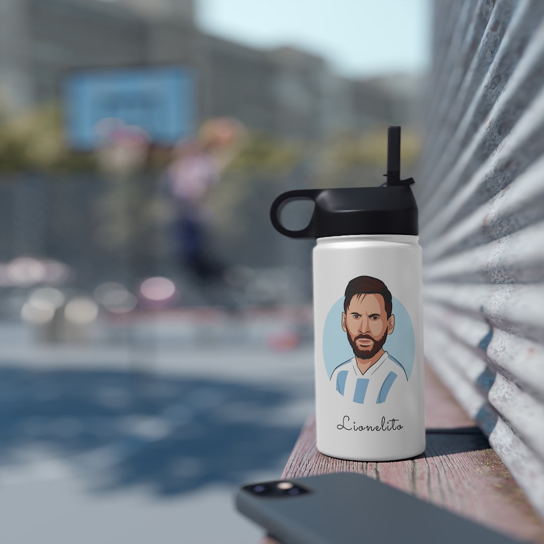 Lionel Messi Football Designer Water Bottle Argentina - Etsy