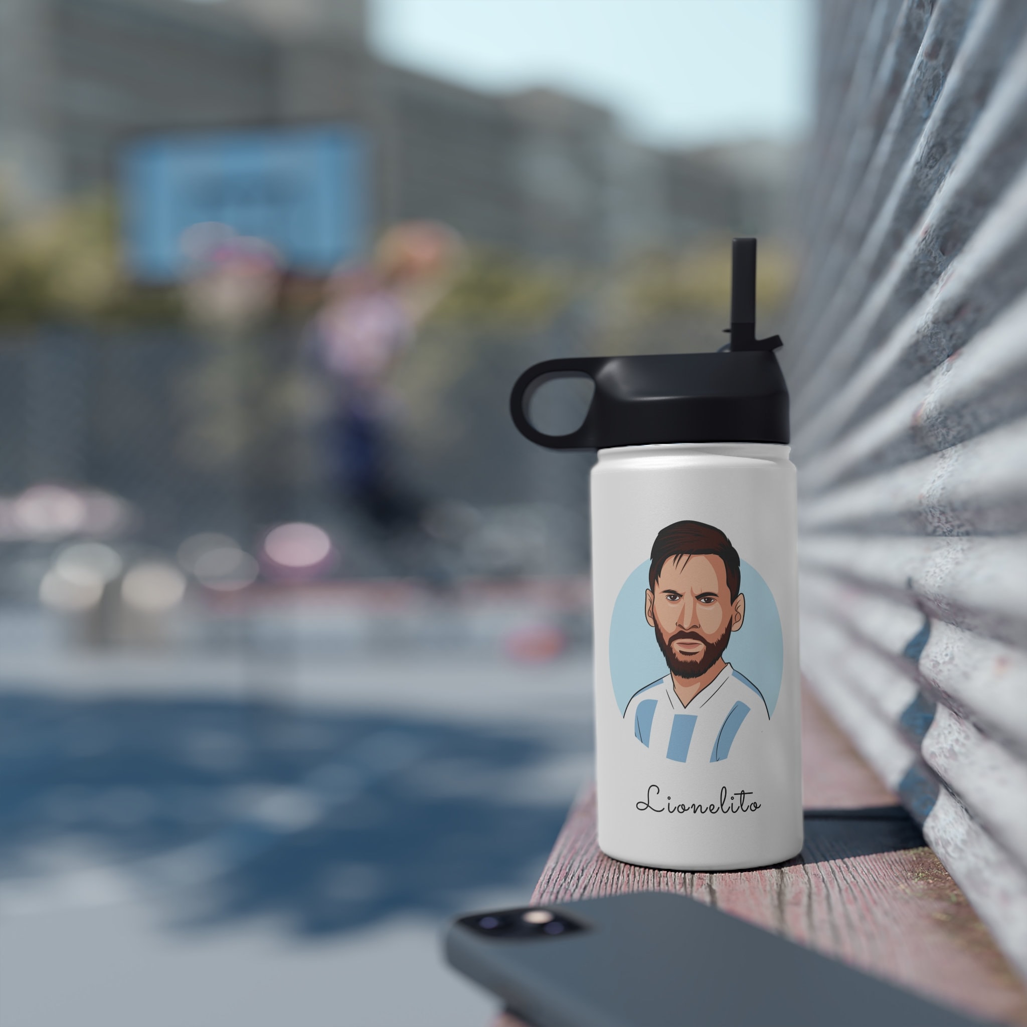 Lionel Messi Football Designer Water Bottle Argentina - Etsy
