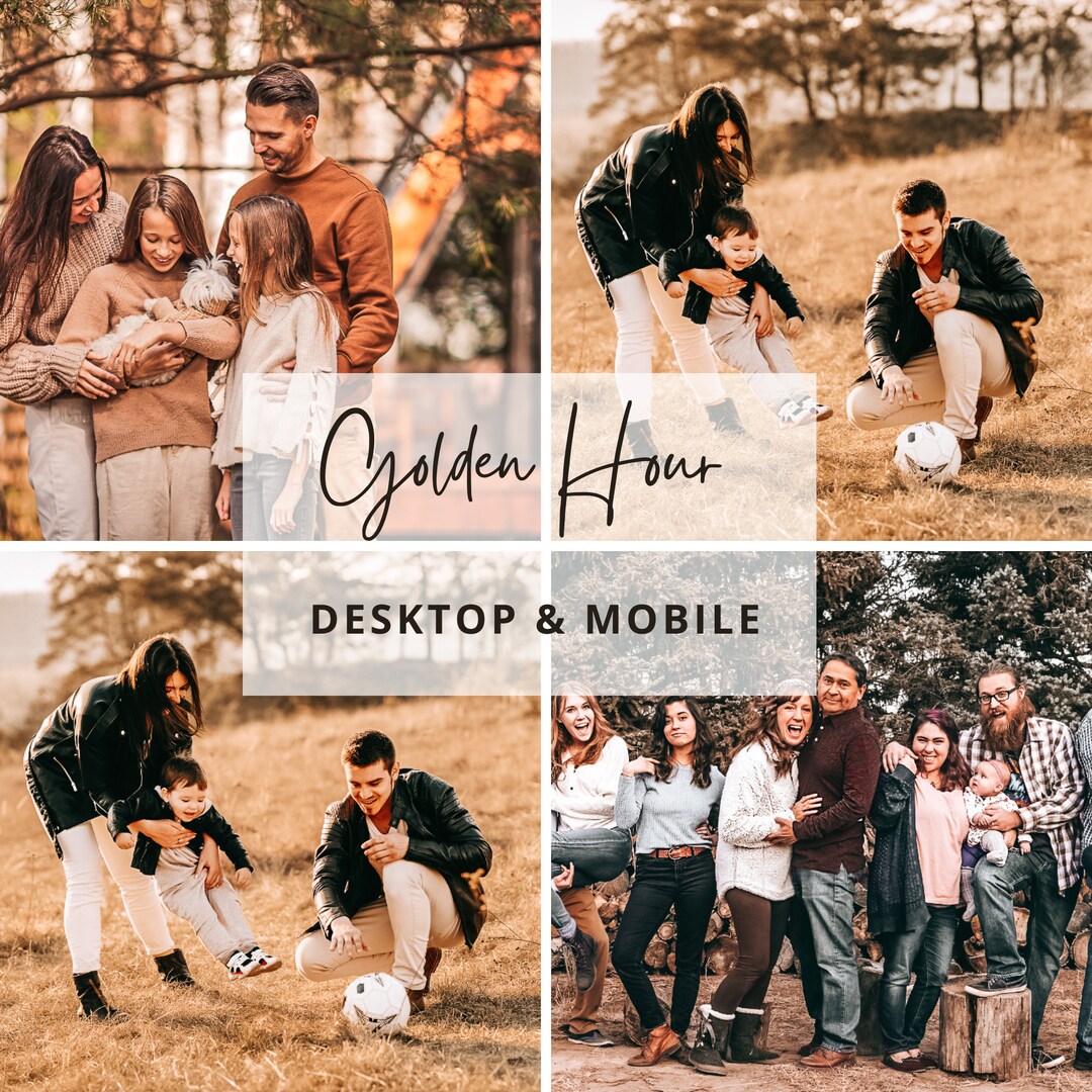Lightroom Preset 'GOLDEN HOUR' Influencer Filter - Etsy