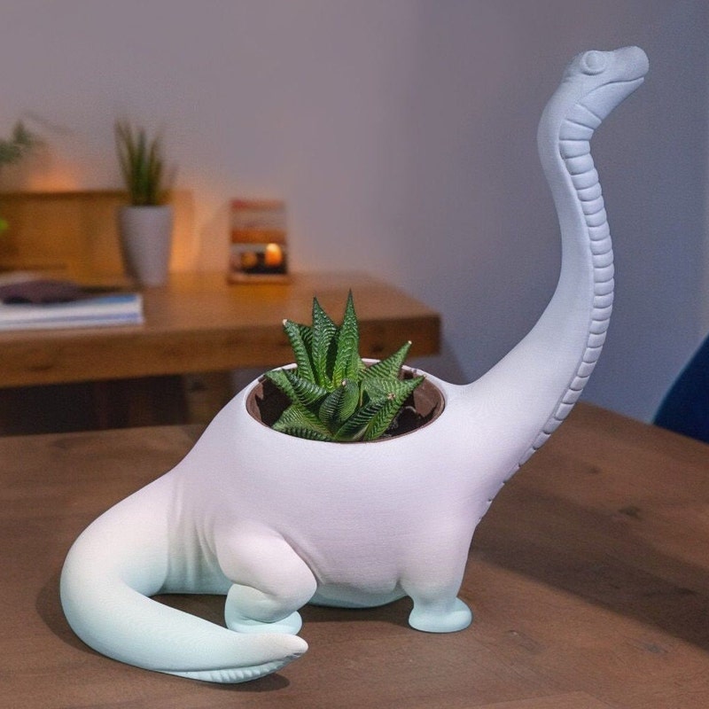 Dinosaur Plant Pot - Etsy
