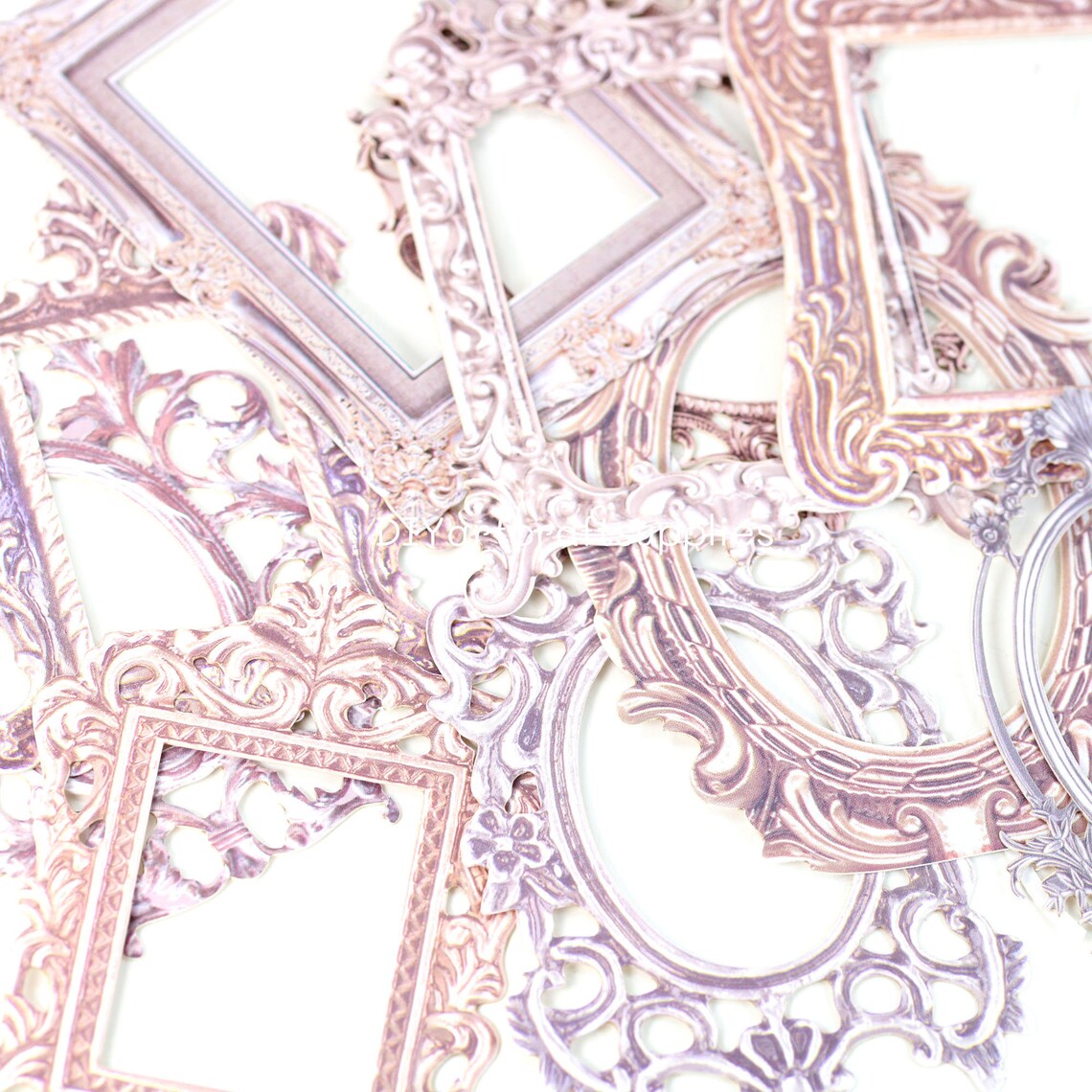 10 Pcs Pack Vintage Paper Picture Frames, Cardstock Paper Border Frames ...