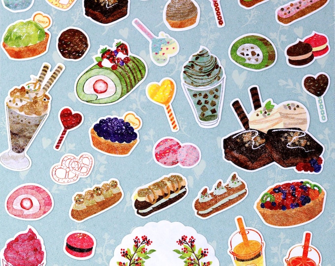 Sweet Ice-cream Stickers, Kawaii Dessert Stickers, Sweet Treat Stickers ...