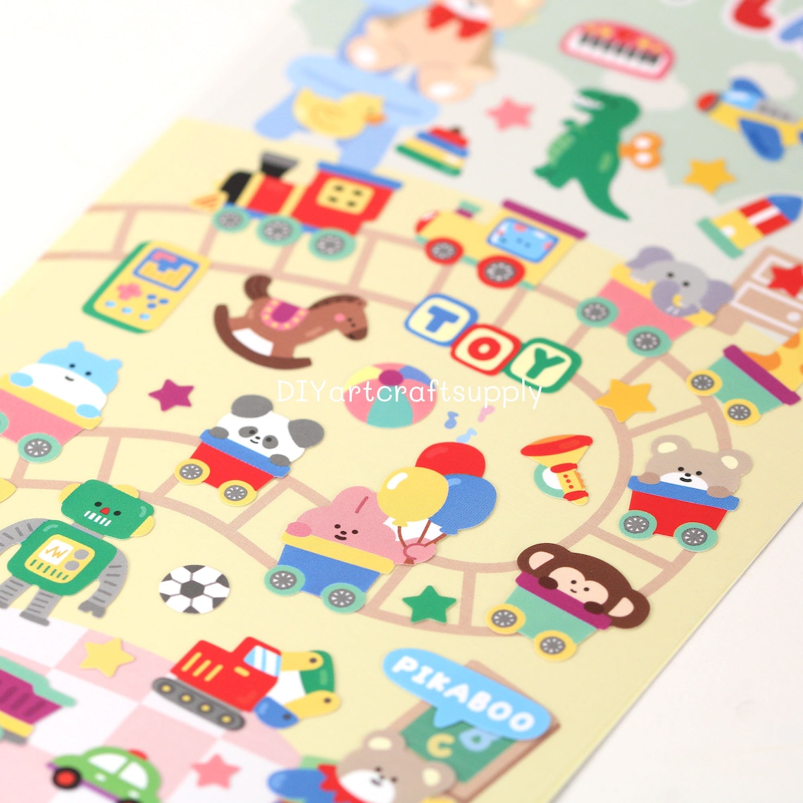 Amusement Park Children Sticker Sheet, Children Toy Sticker Sheet ...