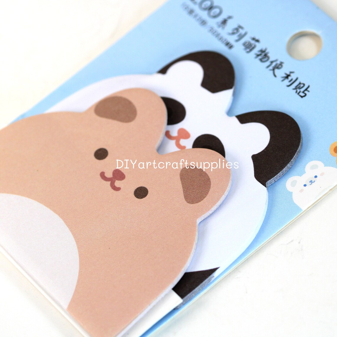 Cute Animal Sticky Notepads, Rabbit Sticky Notepads, Bear Sticky ...