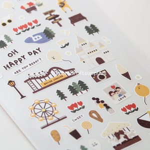 Theme Park Sticker, Attraction Park Stickers, Kawaii Stickers, Children ...