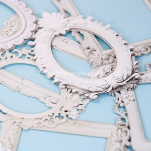 10 Pcs Pack White Roman Paper Picture Frame and Mirror Frame, Cardstock ...