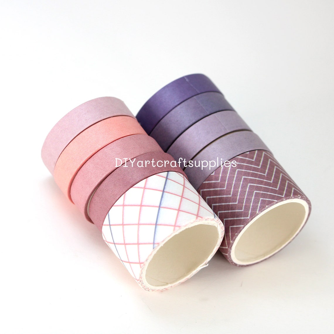 10 Pcs Set Basic Color and Pattern Washi Tape, Warm Neutral Color Washi ...