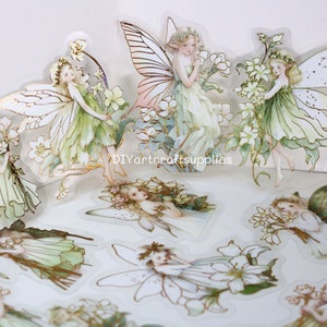30 Pcs Fairy Stickers, Fantasy Fairy Stickers, Gold Foil Stickers ...