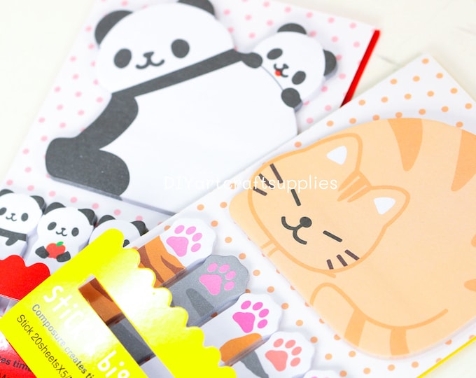 Cat Reading a Book Sticky Notes Furukawa Shiko Japan - Etsy