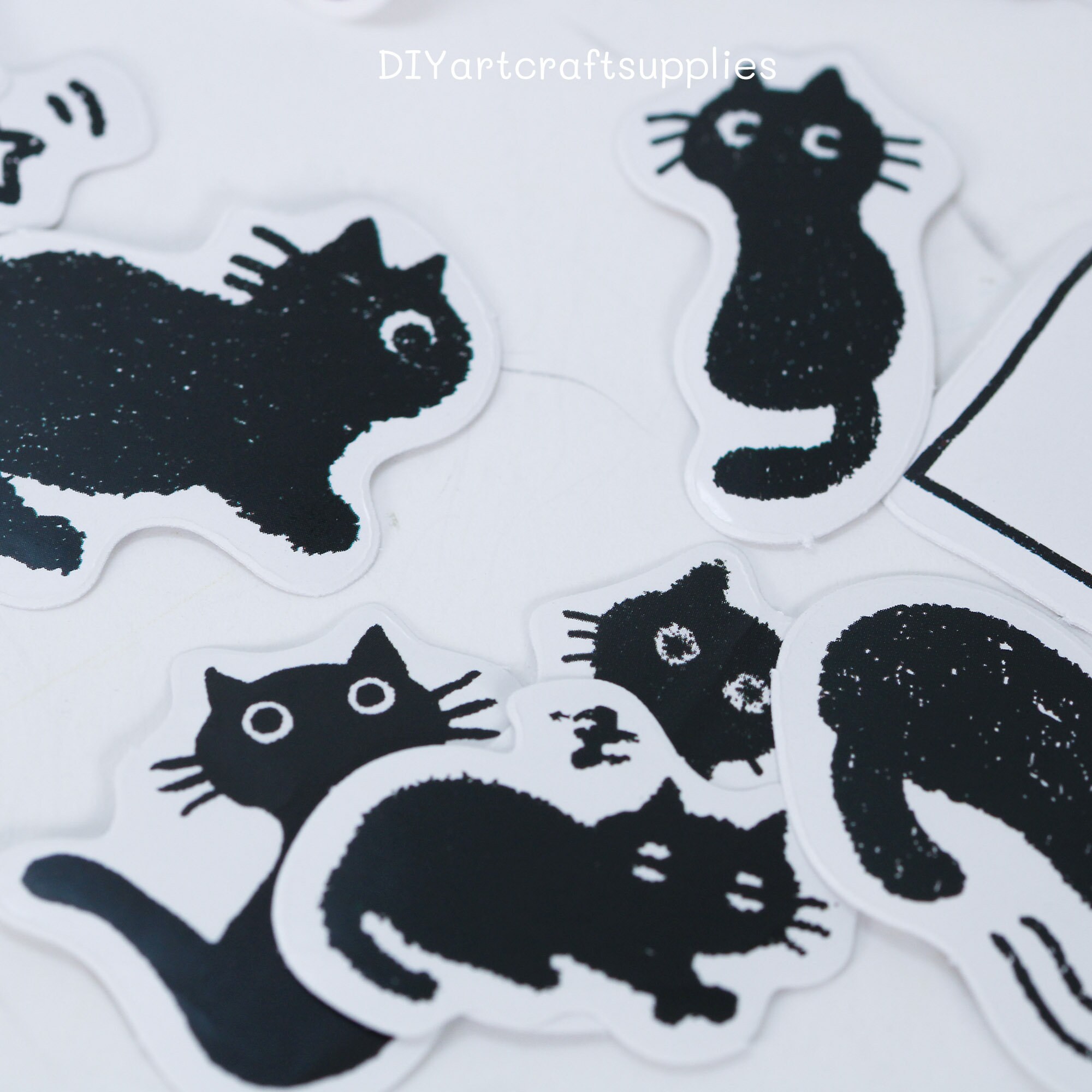 45 Pcs Cute Black Cat Stickers, Cartoon Black Cat Stickers, Funny Black ...