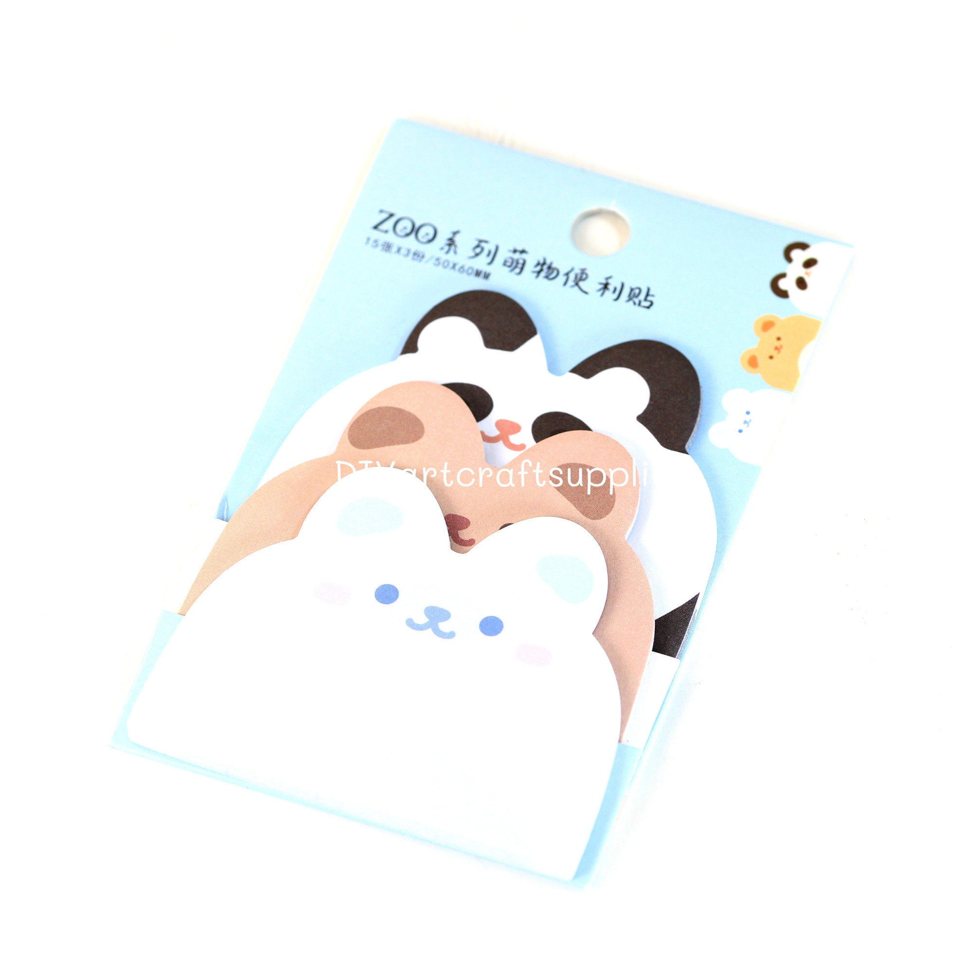 Cute Animal Sticky Notepads, Rabbit Sticky Notepads, Bear Sticky ...