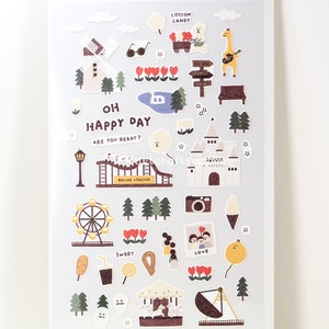 Theme Park Sticker, Attraction Park Stickers, Kawaii Stickers, Children ...