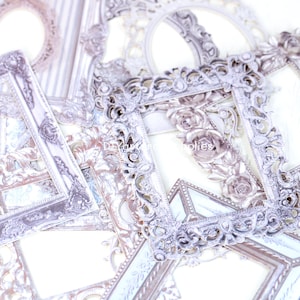 10 Pcs Pack Vintage Paper Picture Frames, Cardstock Paper Border Frames ...