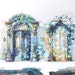 10 Pcs Gilding Foil Fantasy Door Stickers, Dream Forest Fantasy Roman ...