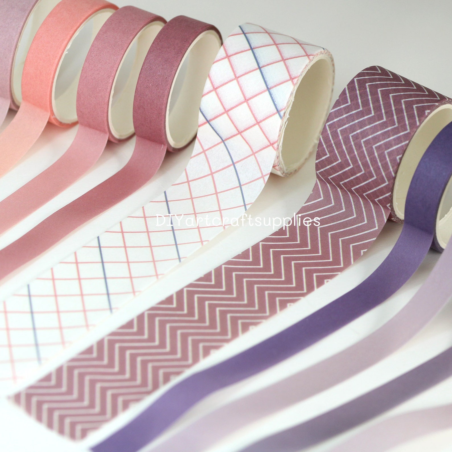10 Pcs Set Basic Color and Pattern Washi Tape, Warm Neutral Color Washi ...