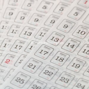 365 Day Date Stickers for Planners, Date Sticker Labels, Diary Stickers ...