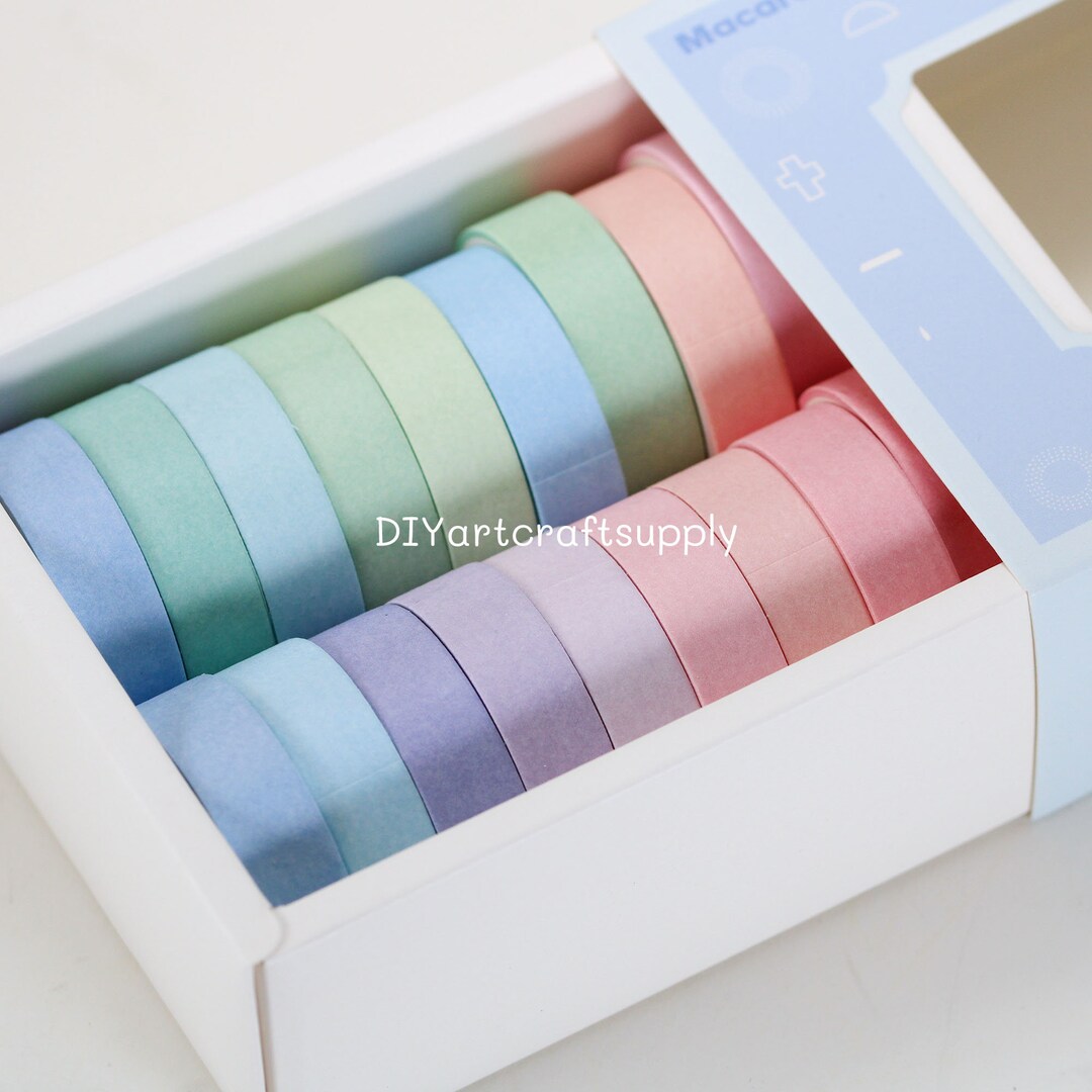 20 Pcs Set Pastel Basic Color Washi Tapes, Scrapbook Decorative Washi ...