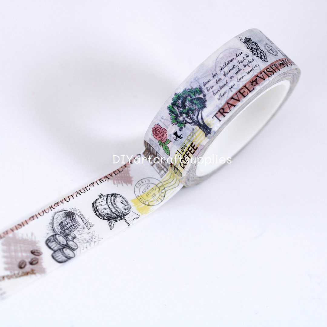 Paris Handwriting Letter Washi Tape Roll, Vintage Newspaper Handwriting ...