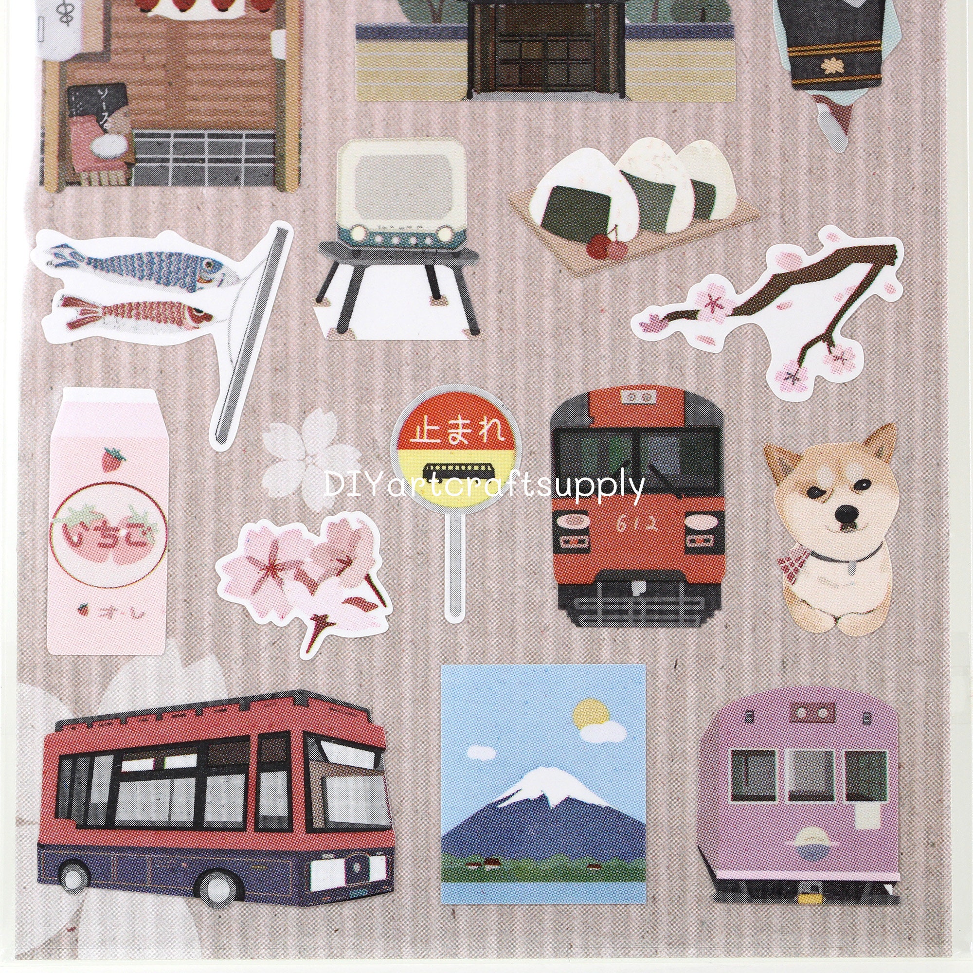 Japan Travel Stickers Korea Travel Sticker Japanese Town - Etsy