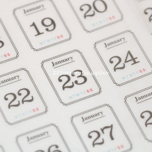 365 Day Date Stickers for Planners, Date Sticker Labels, Diary Stickers ...