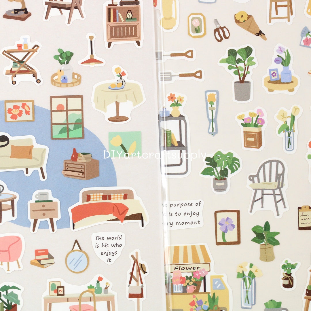 Home Furniture Stickers, Home Decor Stickers, Flower Stickers, Plant ...