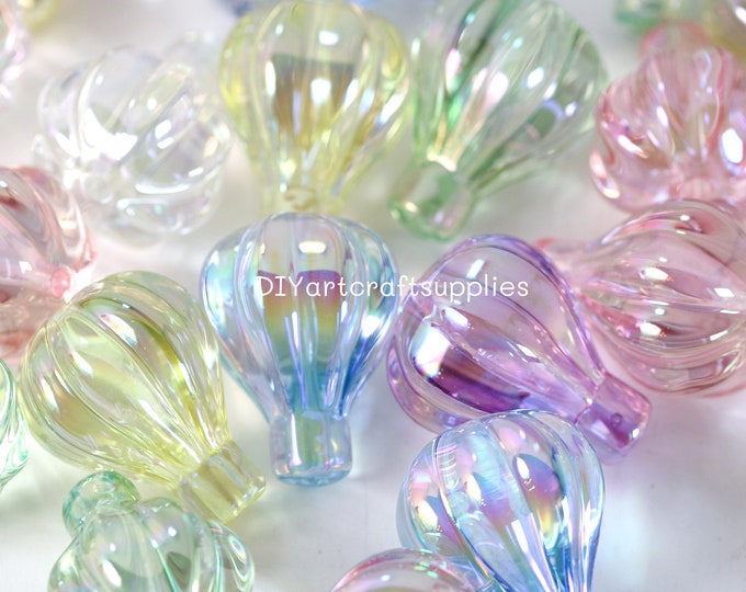 20 Pcs Lot Resin Colorful Hot Air Balloon Beads for DIY Jewelry Making ...