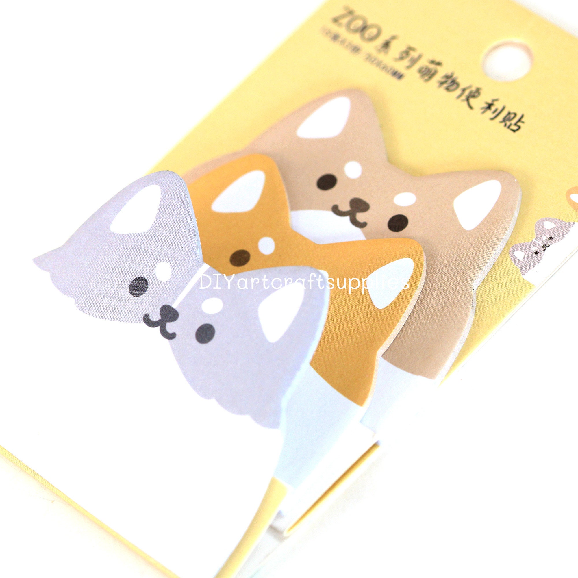 Cute Animal Sticky Notepads, Rabbit Sticky Notepads, Bear Sticky ...