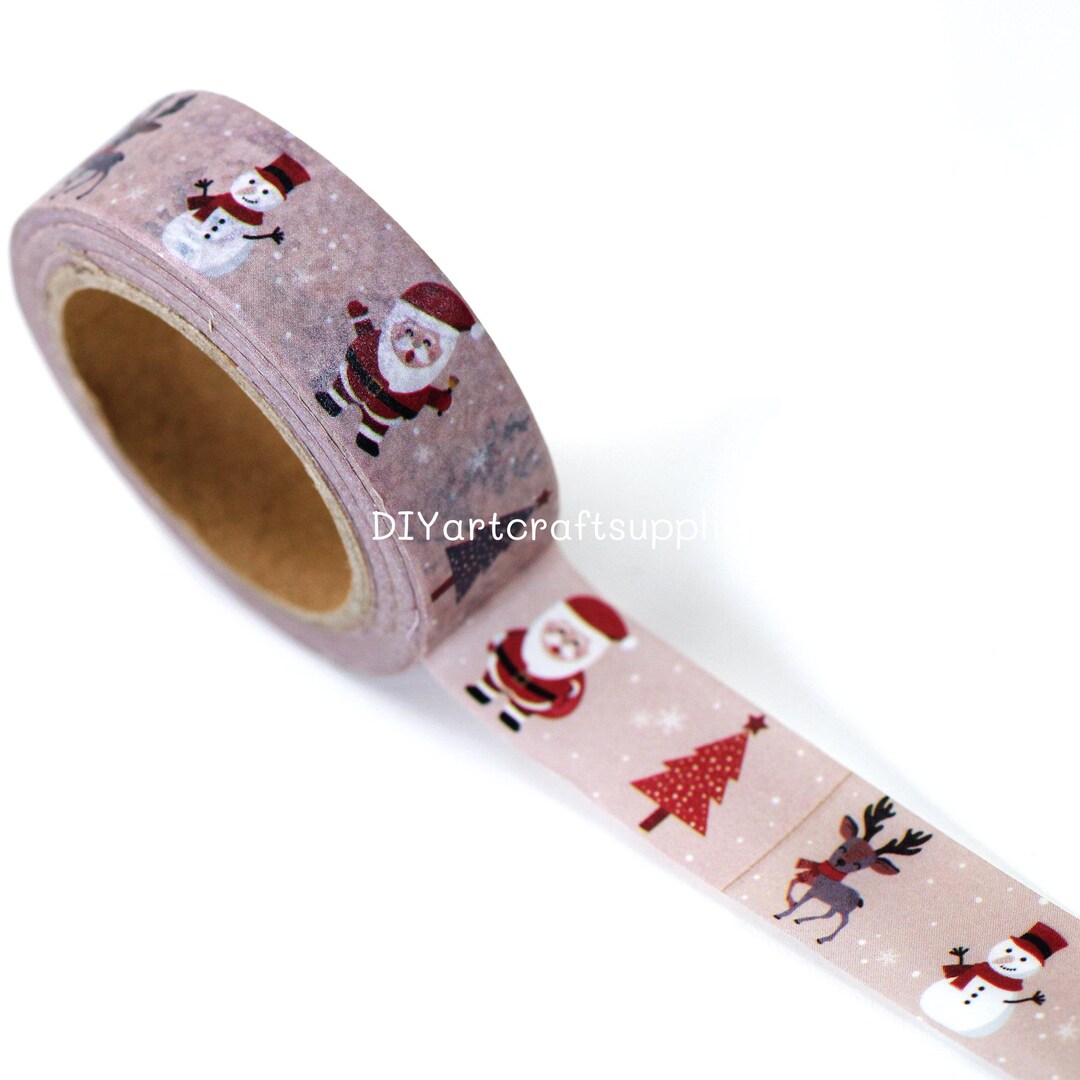 Christmas Santa Clause and Reindeer Washi Tape Roll, Cute Christmas ...