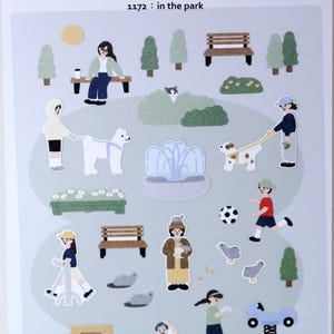 Sticker Sheet, in the Park Activities, People Stickers, Daily Life ...