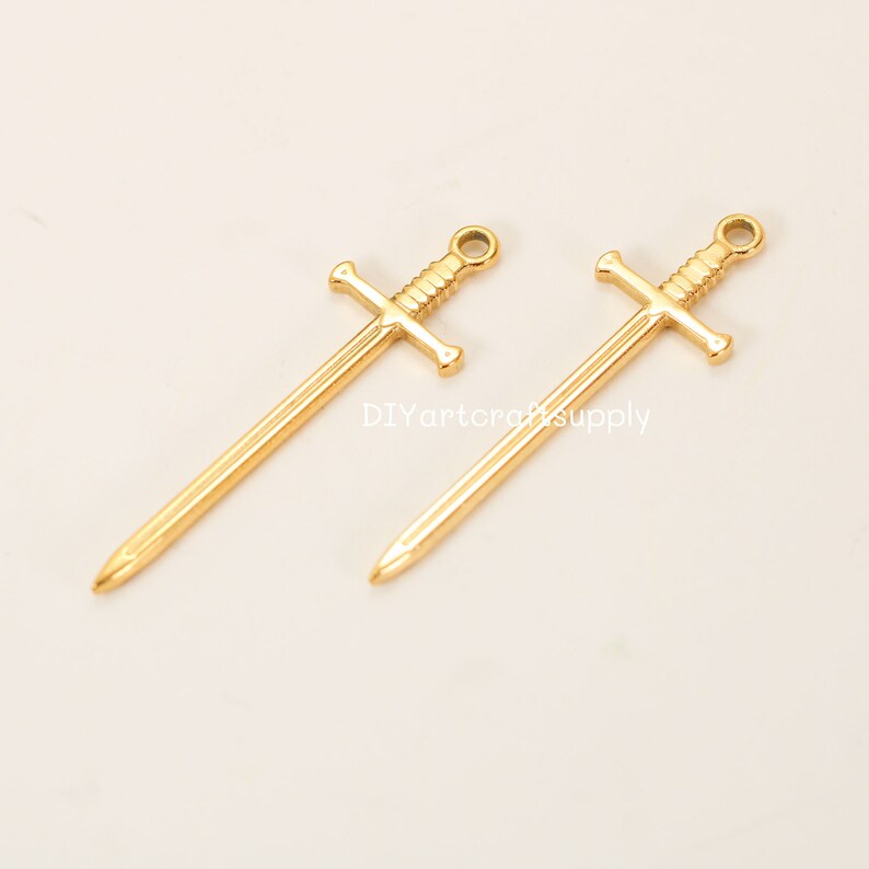4 Pcs Lot Stainless Steel Sword Pendant Charms for DIY Jewelry Making ...