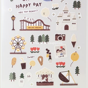 Theme Park Sticker, Attraction Park Stickers, Kawaii Stickers, Children ...