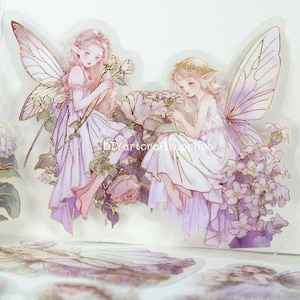 30 Pcs Fairy Stickers, Fantasy Fairy Stickers, Gold Foil Stickers ...