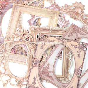 10 Pcs Pack Vintage Paper Picture Frames, Cardstock Paper Border Frames ...