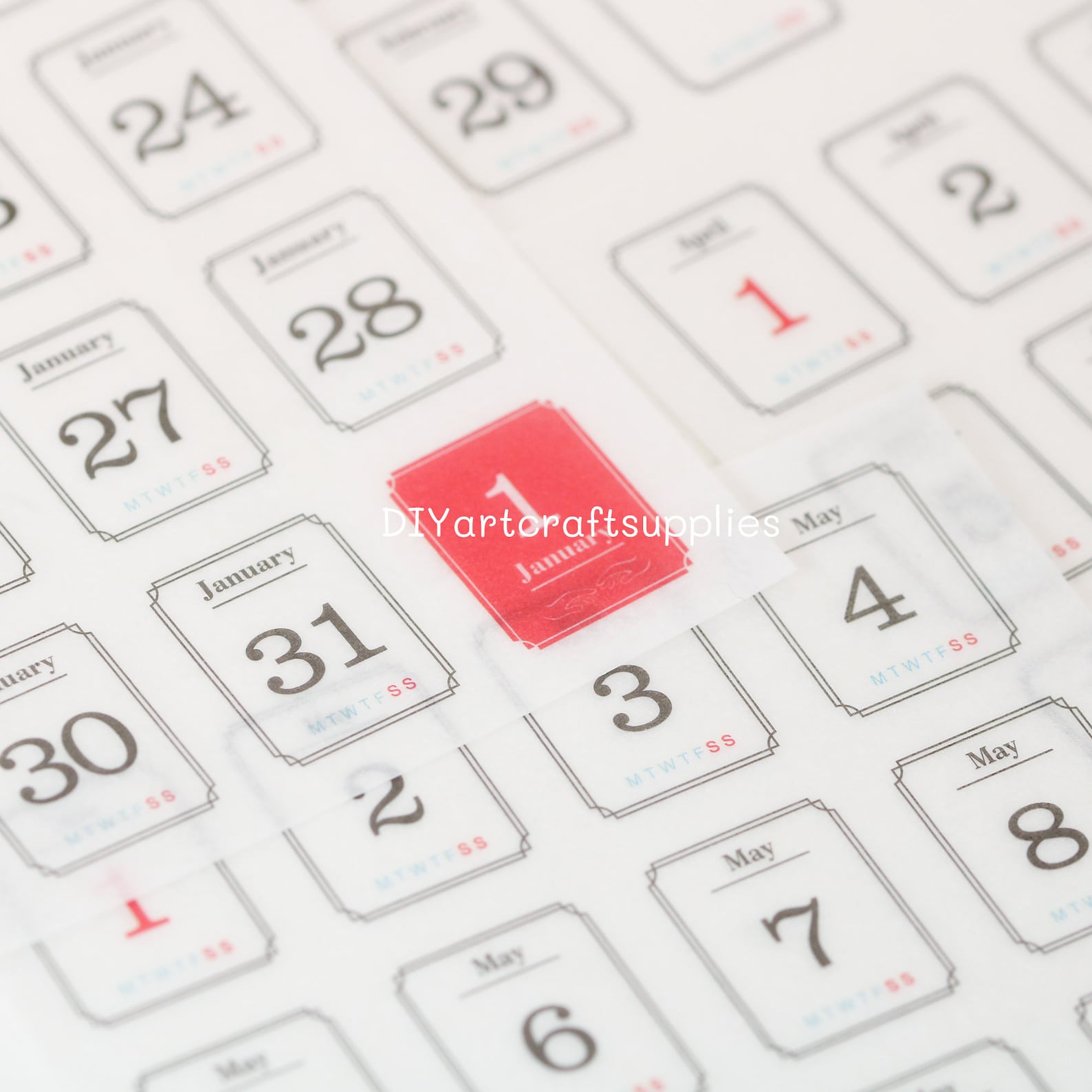 365 Day Date Stickers for Planners, Date Sticker Labels, Diary Stickers ...