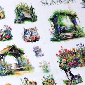 20 Sticker Sheets Garden Flower Fence Stickers, Secret Garden ...
