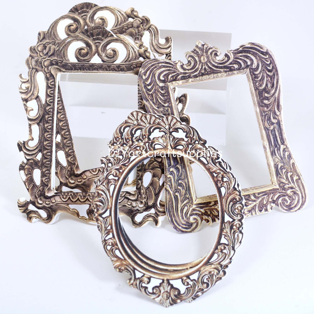 30 Pcs Lot Paper Victorian Picture Frames, Cardstock Picture Mirror ...
