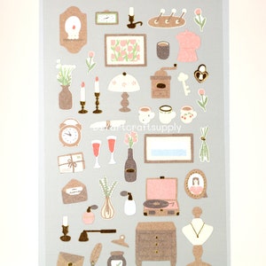 Victorian Home Furniture Sticker Sheet, Vintage Mood Stickers, Vintage ...